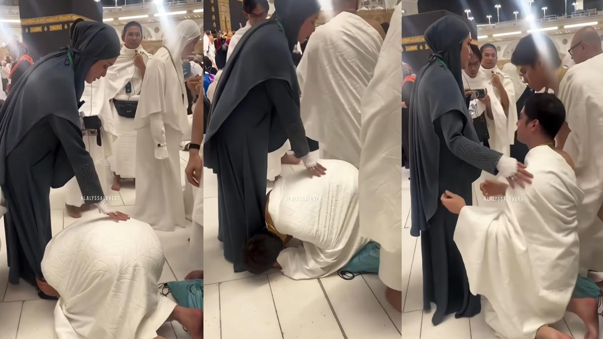 Detik-detik Al Gazhali Sujud Cium Kaki Maia Estianty di Tanah Suci, El ...