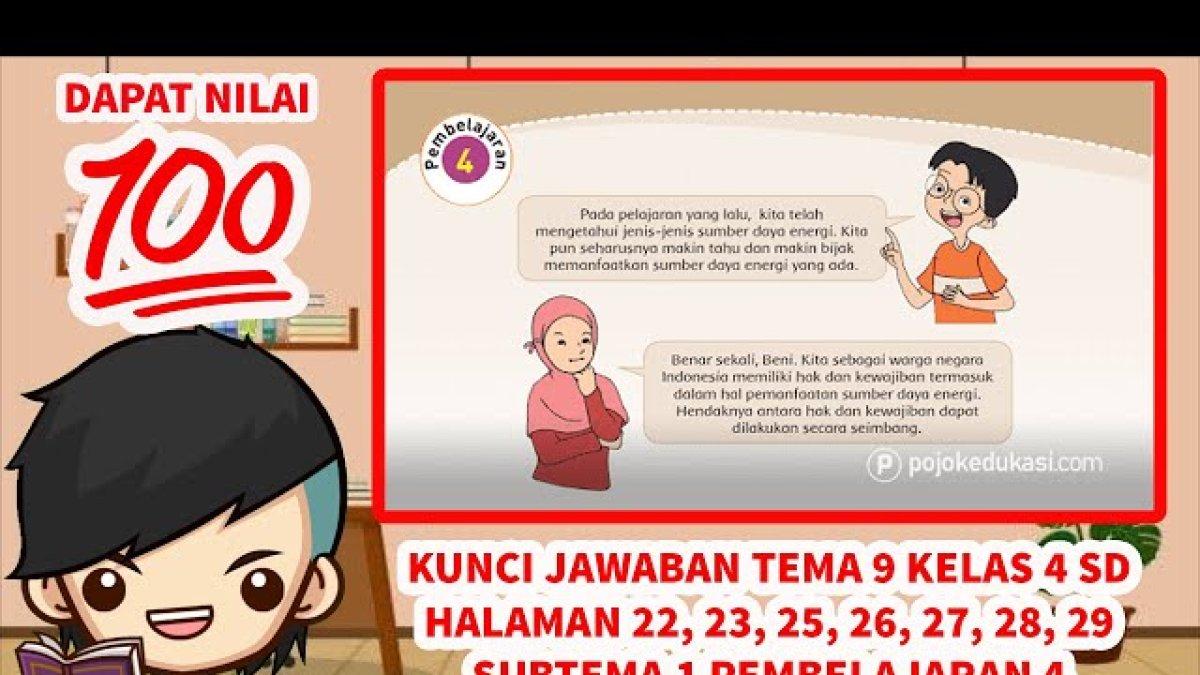 Kunci Jawaban Tema 9 Kelas 4 SD Halaman 26-29: Apa Contoh Perilaku ...
