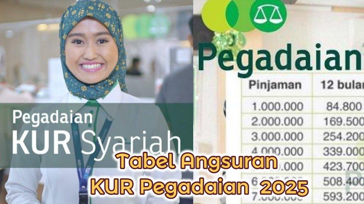 Tabel Angsuran KUR Pegadaian Syariah 2025, Simulasi Pinjaman Rp 10 Juta Tenor 1-3 Tahun, Cek ...
