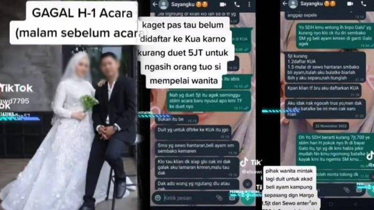 Ini Isi Chat Pria yang Batal Nikah Karena Uang Kurang 700 Ribu, Si Wanita: Kalau Tau Ga Siap ...