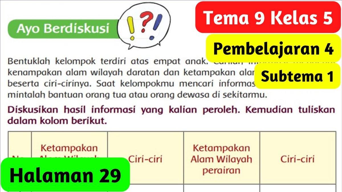 Soal & Kunci Jawaban Tema 9 Kelas 5 SD Halaman 29: Macam-macam ...