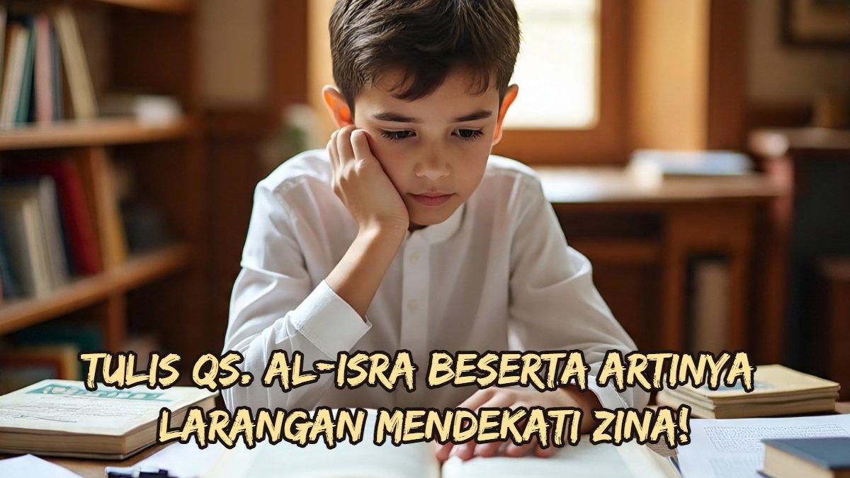 Tulis QS. Al-Isra beserta Artinya Larangan Mendekati Zina! Simak ...