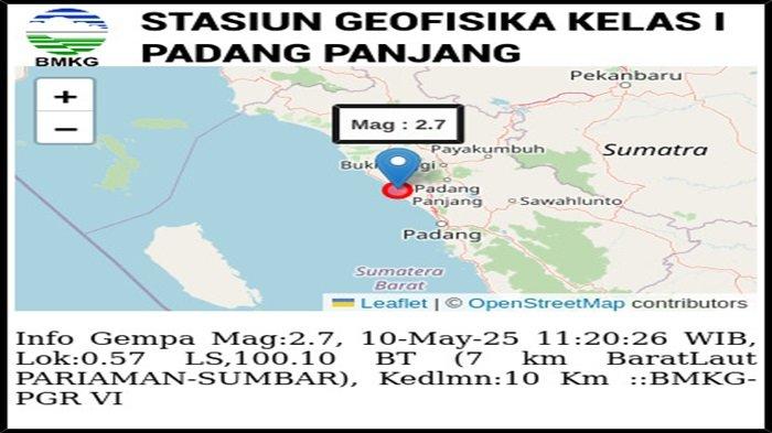 BMKG Catat 4 Gempa Akibat Sesar Lokal: Guncang Agam, Pesisir Selatan, Pasaman Barat dan Pariaman ...