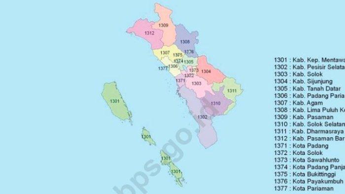 Daftar Luas 19 Kabupaten Kota di Sumatera Barat, Mentawai Terluas ...