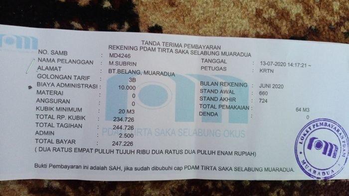 Pelanggan PDAM Titra Saka Selabung OKU Selatan Mengeluh Tagihan ...