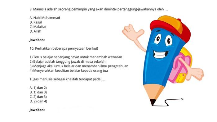 20 Soal PAI dan BP Kelas 5 SD BAB 3 Aku Anak Saleh beserta Kunci Jawaban Latihan Kurikulum ...