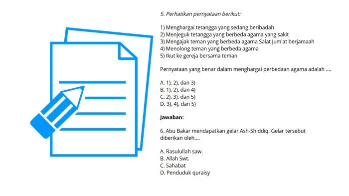 20 Soal PAI Kelas 5 SD Lengkap Kunci Jawaban, Sumatif Akhir Semester Kurikulum Merdeka - Sripoku.com