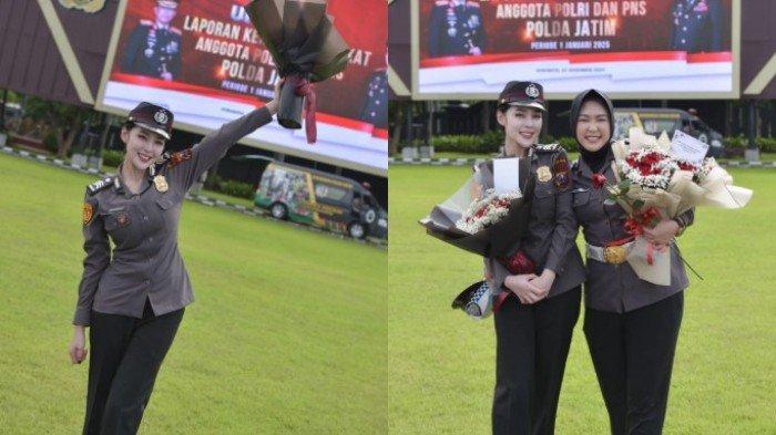 Potret Polwan Ebi Feronica Naik Pangkat Viral di Media Sosial, Disebut Mirip Artis Korea Han So ...