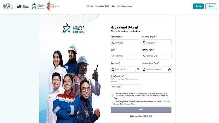 Rekrutmen Bersama BUMN 2025 Dibuka Hari Ini, Cek Syarat dan Alur Pendaftarannya - Tribunpalu.com