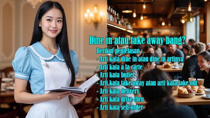 Arti Kata Dine In, A La Carte, Buffet, Take Away atau Take Out, Delivery, Drive-thru, Self-order ...