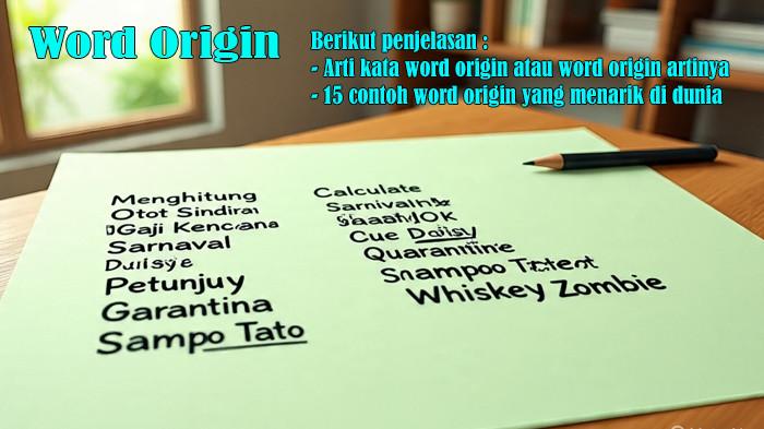 Arti Kata Word Origin atau Word Origin Artinya dan 15 Contoh Word ...