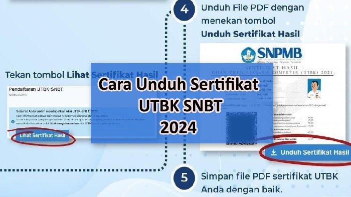 Cara Unduh Sertifikat UTBK dan Cara Cek Skor UTBK SNBT 2024 - Tribunpekanbaru.com