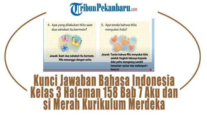 Soal Bahasa Indonesia Kelas 3 Halaman 158 dan Kunci Jawaban Bab 7 Aku dan si Merah Kurikulum ...