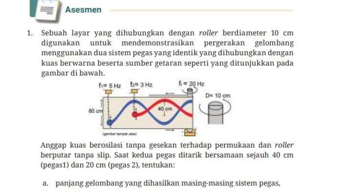 Kunci Jawaban Fisika Kelas 11 Halaman 147 Asesmen Bab 5 Gelombang Bunyi dan Cahaya Kurikulum ...