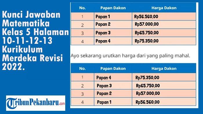 Kunci Jawaban Matematika Kelas 5 Halaman 10-11-12-13 Kurikulum Merdeka Revisi 2022 ...