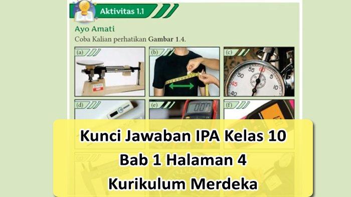 Kunci Jawaban IPA Kelas 10 Bab 1 Halaman 4 Kurikulum Merdeka Tentang Macam-macam Alat Ukur ...
