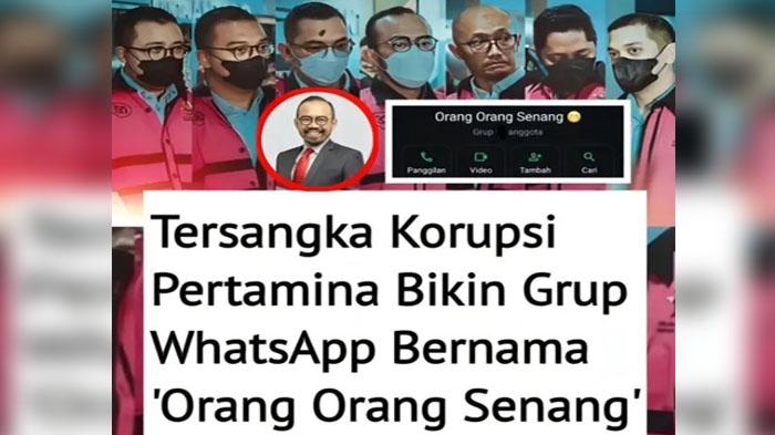 Para Tersangka Korupsi Pertamina Bikin Grup WA 'Orang-orang Senang ...