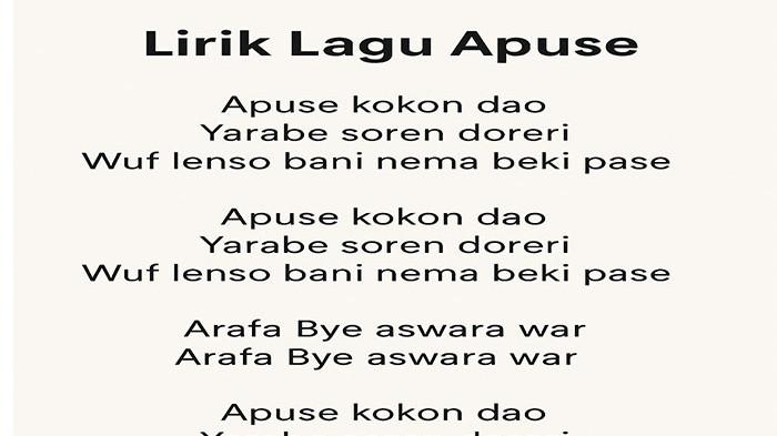 Lagu Apuse Asal Papua: Lirik, Terjemahan, dan Sejarah Penciptanya ...