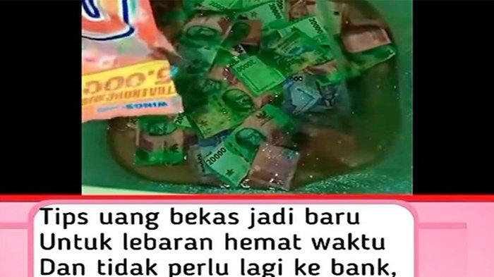 VIRAL Cuci Uang Bekas jadi Baru Hanya Pakai Deterjen hingga Bank ...