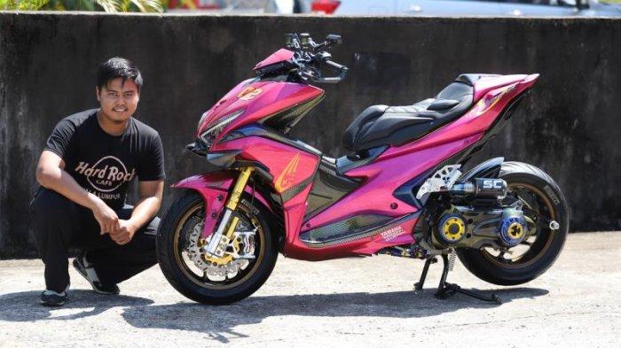 Modifikasi Aerox 155 Street Racing Pink, Jadi Lebih Kekar ...
