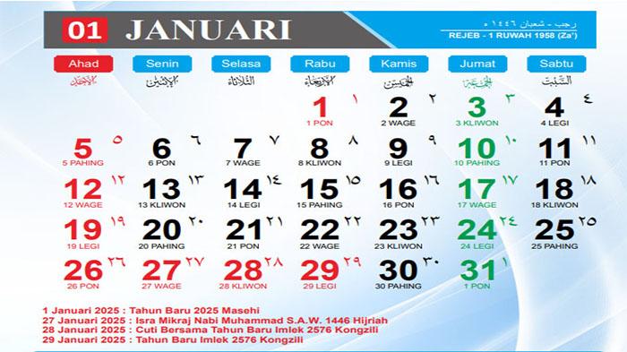 KALENDER Islam 2025 Lengkap Hari-hari Besar & Penting Bagi Umat Islam Tahun 2025 1446-1447 ...