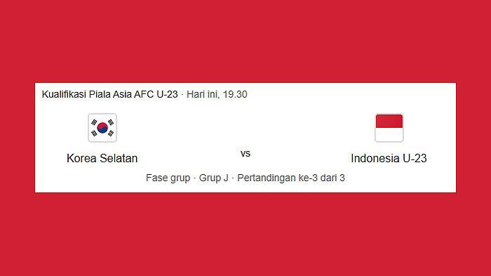 Prediksi Skor dan Line Up Timnas U23 Indonesia vs Korea Selatan, Adu Tajam Raven dan Cho Sang ...