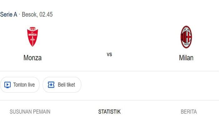Prediksi Skor dan Susunan Pemain Monza vs AC Milan, Adu Tajam Maldini dan Morata ...