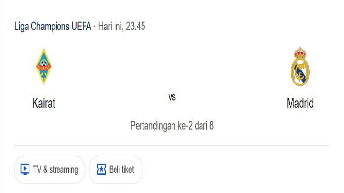Prediksi Skor dan Susunan Pemain Kairat VS Real Madrid, Duel Sengit Satpaev dan Mbappe ...