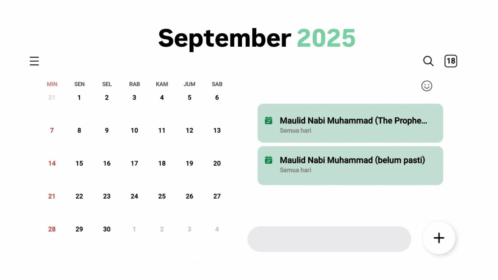 Daftar Tanggal Menarik di September 2025, Lengkap Jadwal Libur Nasional Setelah Maulid Nabi 1447 ...