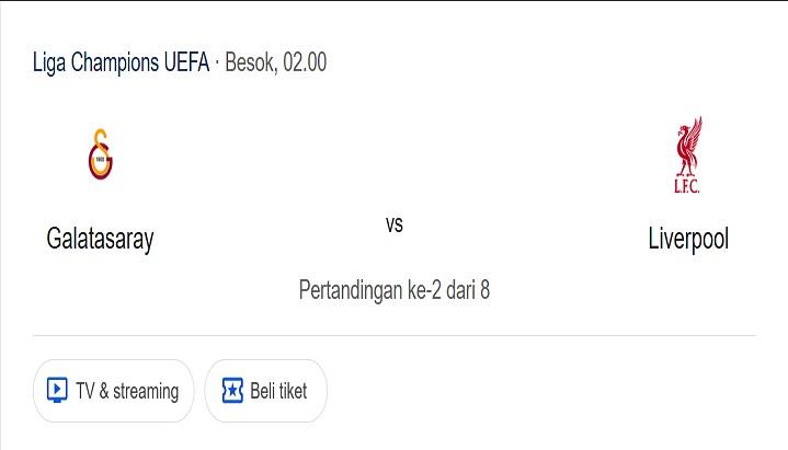 Prediksi Skor dan Susunan Pemain Galatasaray VS Liverpool, Duel Sengit ...