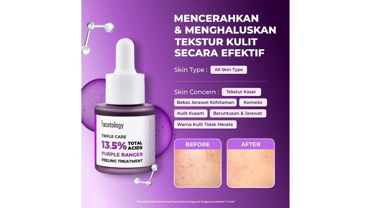 Review Facetology Triple Care Total Acids Purple Ranger Peeling ...