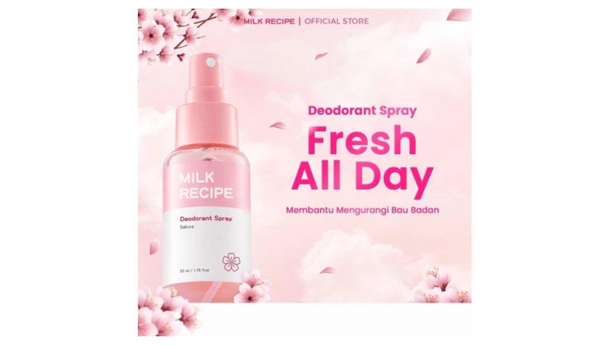 Review Milk Recipe Deodorant Spray Sakura: 3in1 untuk Ketiak, Badan dan ...