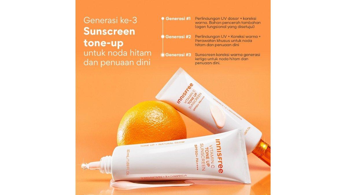 Review Innisfree Vitamin C Tone Up Sunscreen SPF50: Manfaat, Kelebihan ...