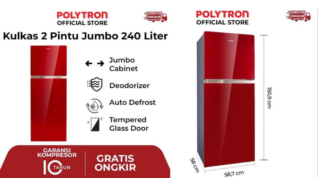 Review Lengkap Kulkas Polytron Belleza Jumbo PRW 25MNR, Plus dan Minus ...