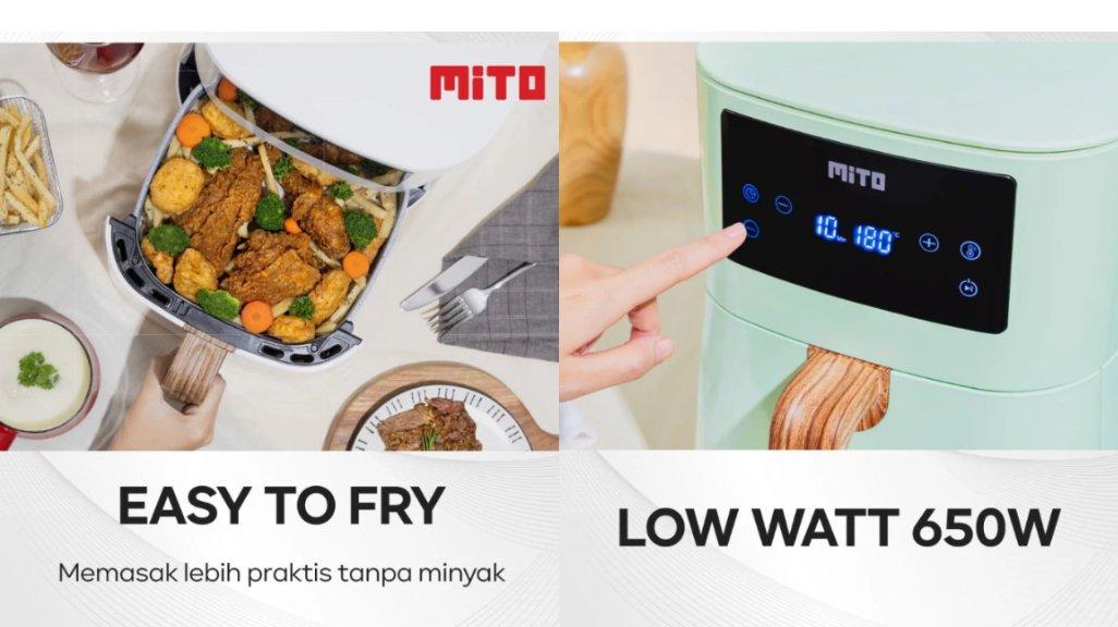 Review Lengkap Air Fryer Low Watt MiTO AF1 Wood yang Lagi Turun Harga ...