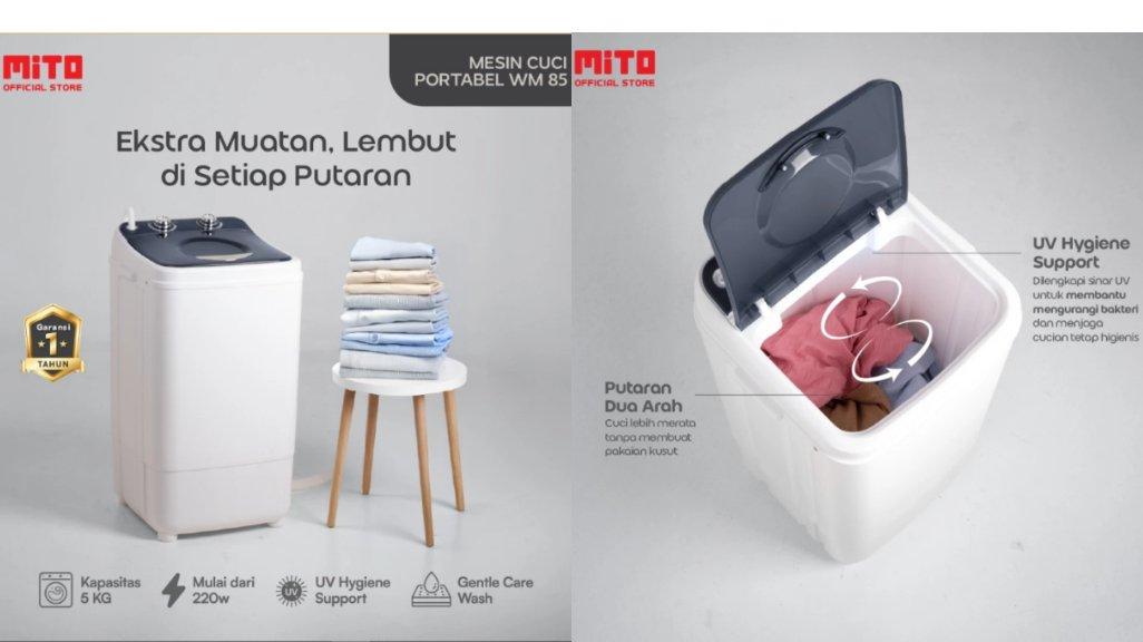 Review Lengkap Mesin Cuci MiTO WM85 yang Harganya di Bawah 1 Juta ...