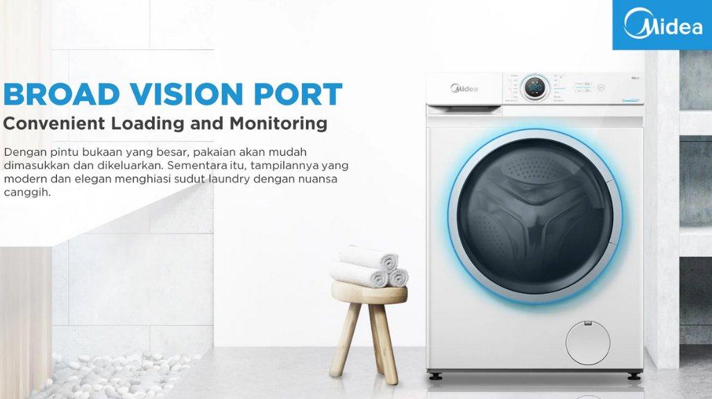 Review Lengkap Mesin Cuci Midea Front Loading MF100W75: Kelebihan dan ...