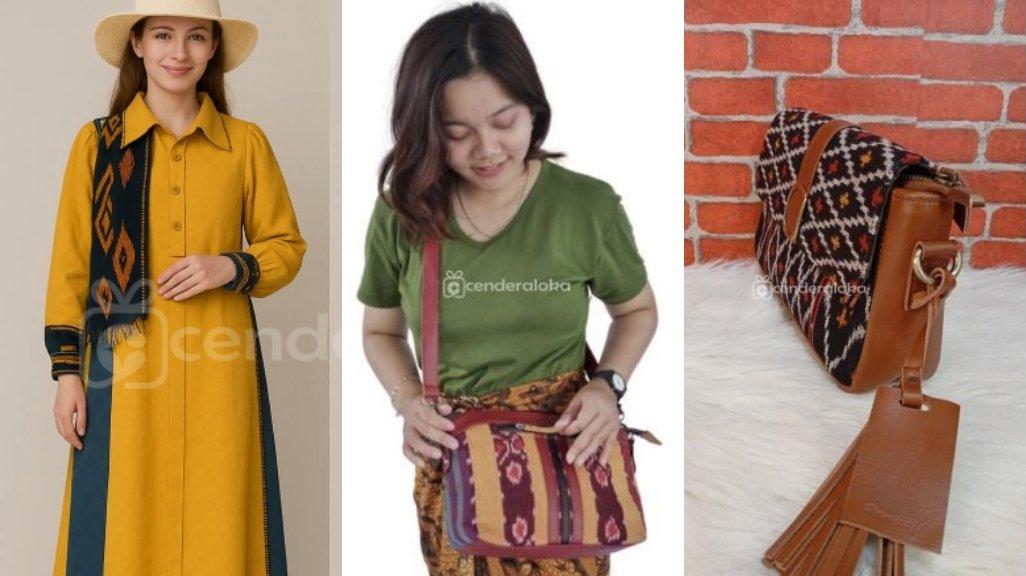4 Rekomendasi Produk Tenun Etnik Cenderaloka: Dress hingga Sling Bag ...