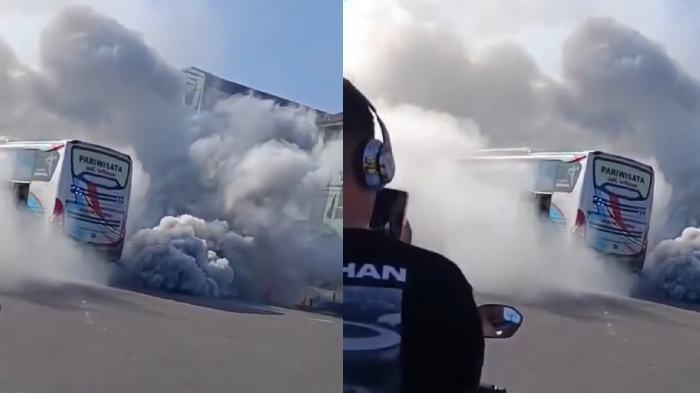 Bus Pariwisata Alami Diesel Runaway di Karanganyar, Lalu Lintas Sedang ...