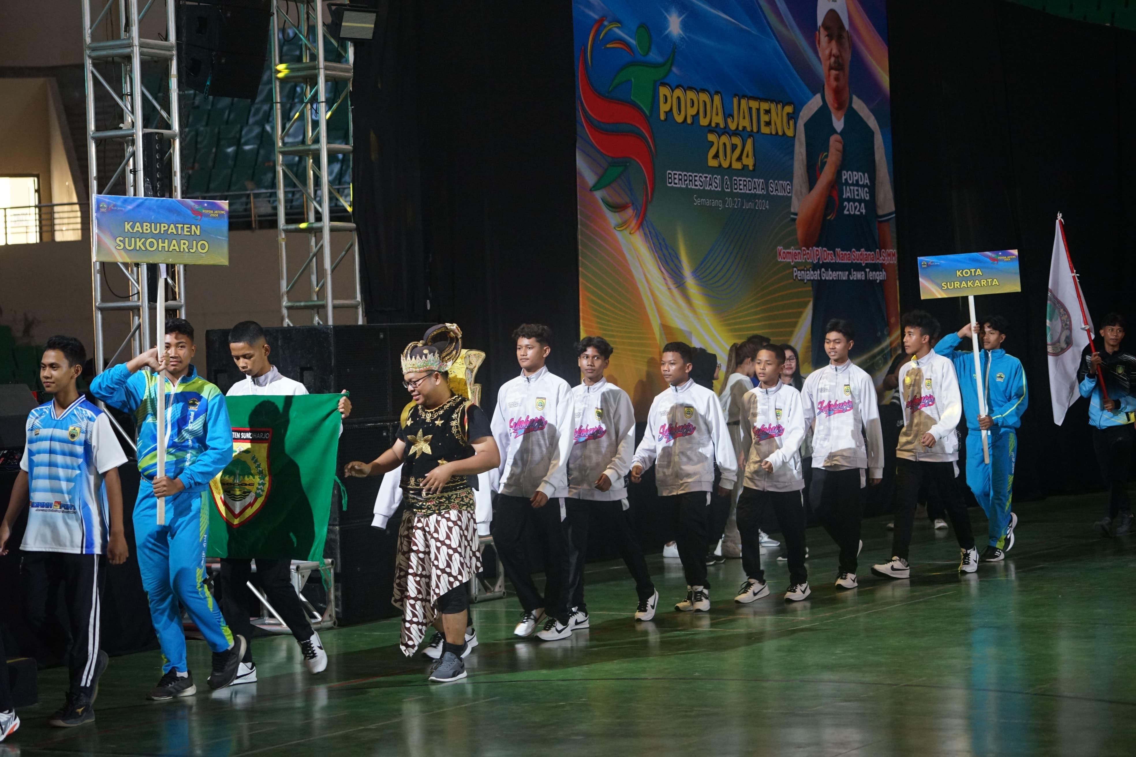 Pembukaan Popda Jateng 2024, Kontingen Kabupaten Sukoharjo Hadir dengan ...