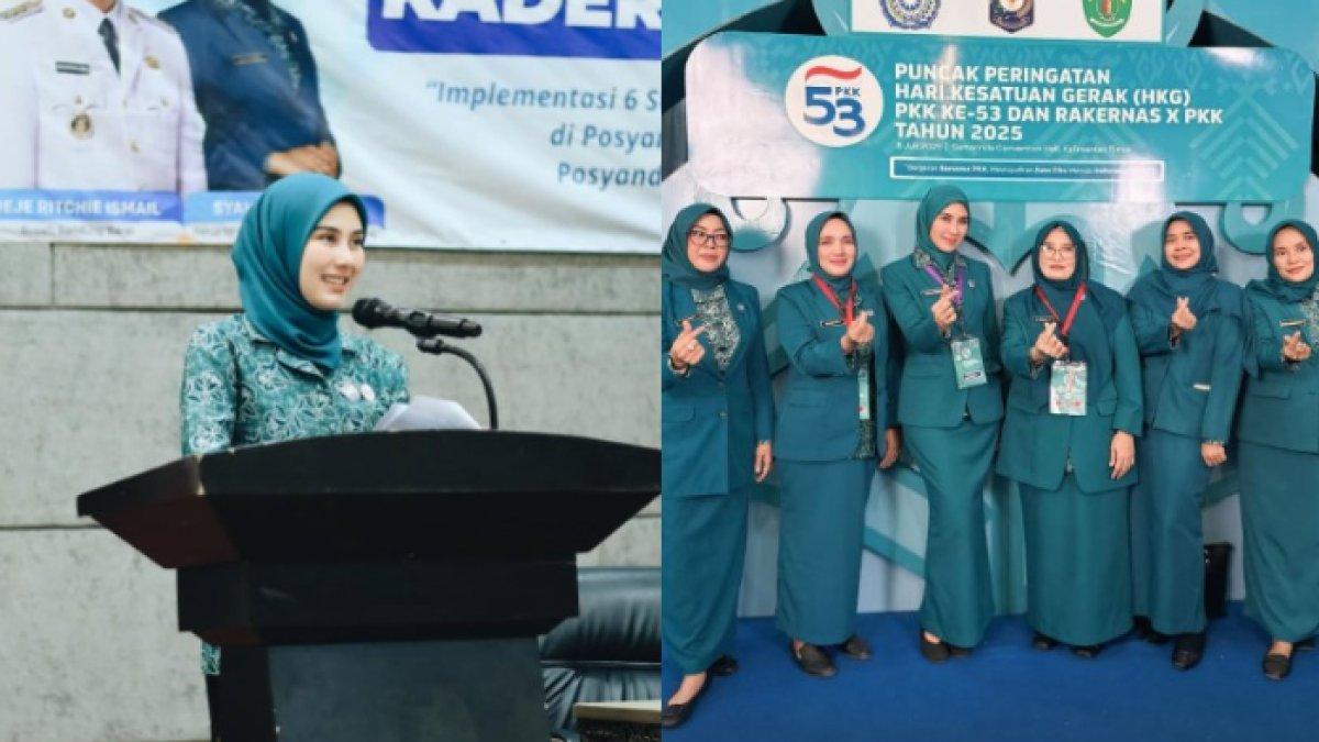 Potret Syahnaz Sadiqah Hadiri Kegiatan PKK di Kalimantan, Istri Jeje ...