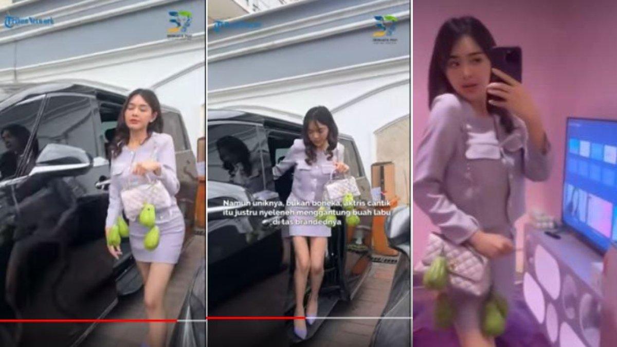 Viral Aksi Kocak Amanda Manopo Ikuti Tren Viral Labubu, Gantung Buah ...
