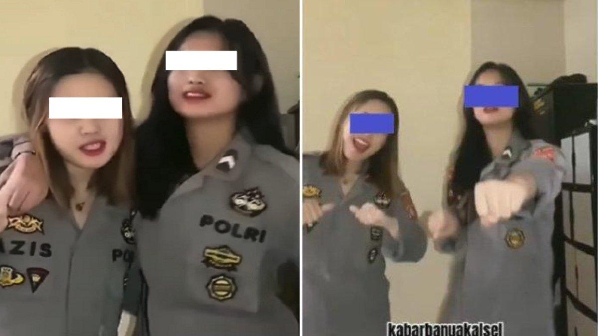 VIDEO Dua Wanita Joget Pakai Seragam Polisi Tanpa Celana, Ada Nama Aziz ...