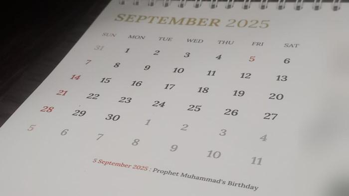 Daftar Tanggal Merah September 2025, Ada Libur Nasional Maulid Nabi ...