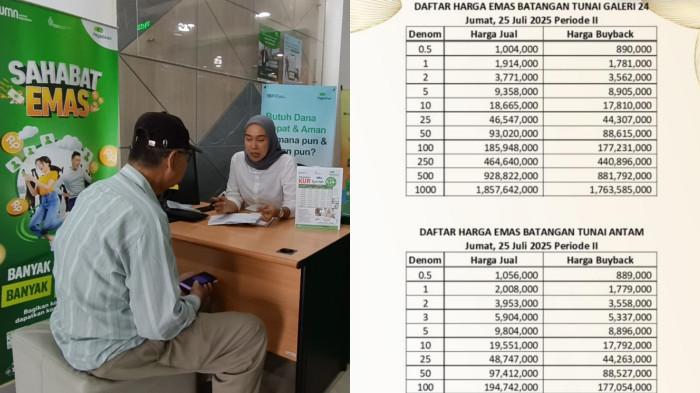 Update Harga Emas di Kendari Sulawesi Tenggara 25 Juli 2025, Galeri 24 ...