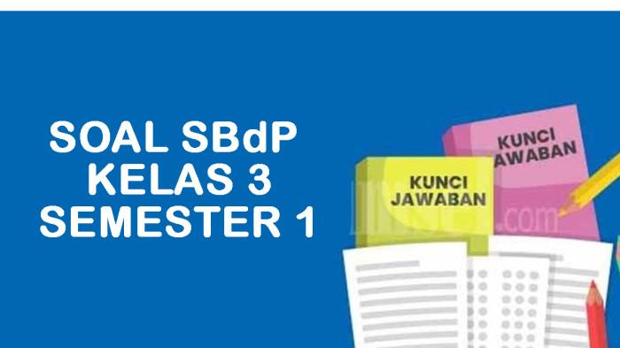 30 Soal SBdP Kelas 3 Semester 1 dan Kunci Jawaban, Kurikulum Merdeka ...