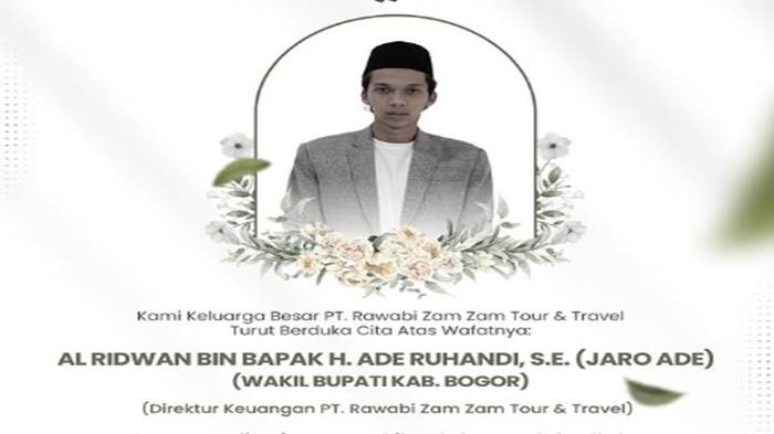 Sosok Jaro Ade, Wabup Bogor Berduka sang Anak Meninggal Kecelakaan ...