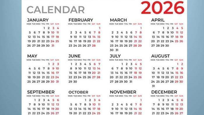Download Gratis Kalender 2026 Bulan Januari Hingga Desember Sesuai SKB 3 Menteri, Lengkap ...