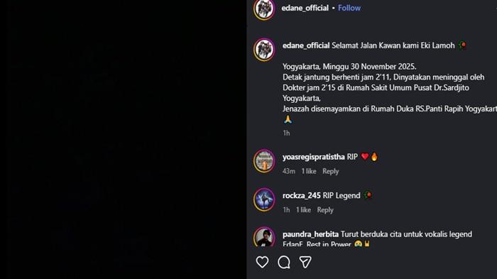 Kabar Duka, Ecky Lamoh Mantan Vokalis Edane Meninggal Dunia di Usia 64 ...