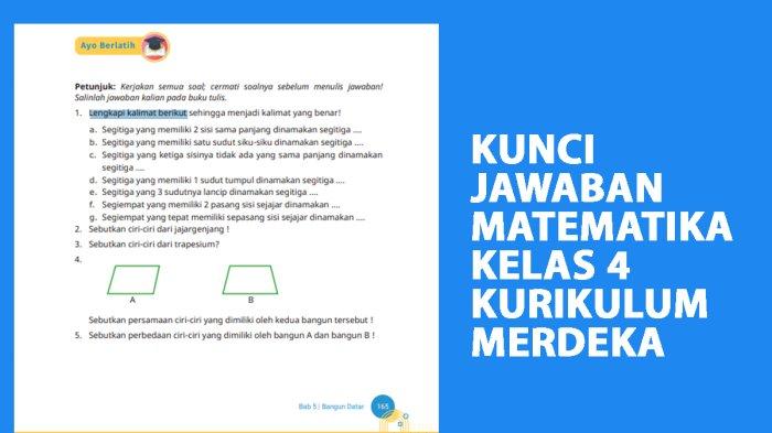 Kunci Jawaban Matematika Kelas 4 Halaman 165 166 Kurikulum Merdeka ...